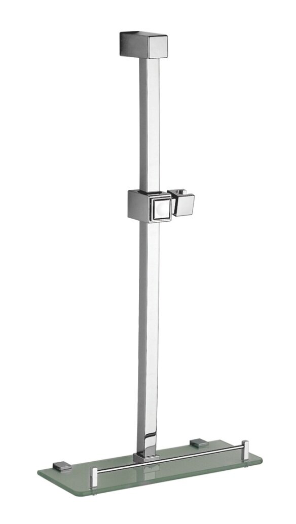 Штанга для душа LEDEME L8015, с полочкой, высота 65 см, хром