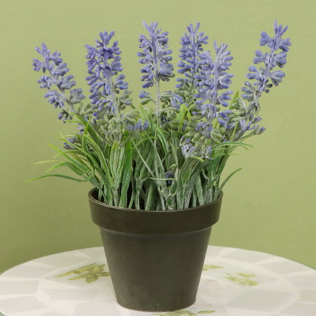 Искусственная Лаванда Loddon Blue в цветочном горшке 17 см, Kaemingk, 804106