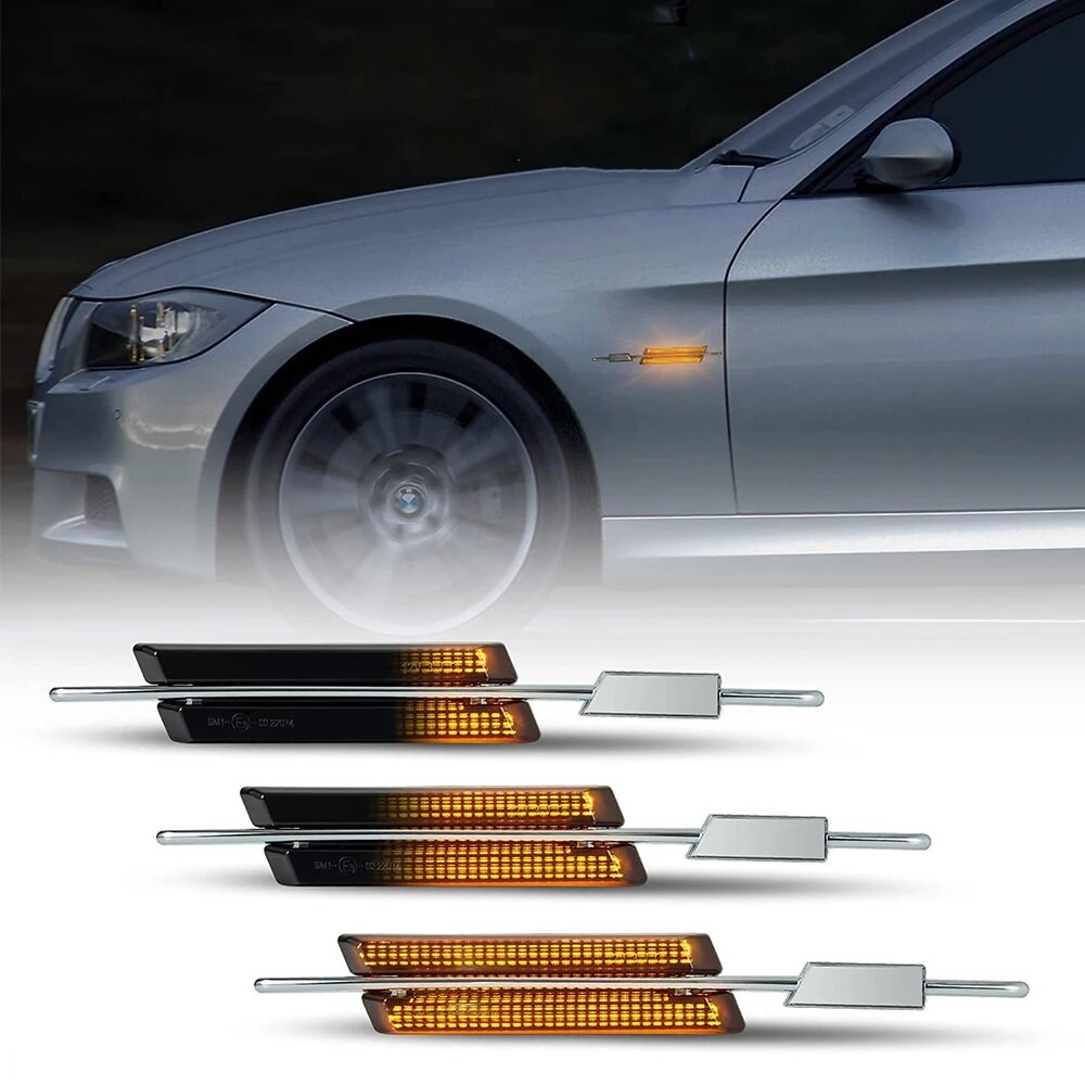 2 шт, Светодиодные поворотники для BMW E60 E90 E61 E82 E93 E92 E91 E81 E88M