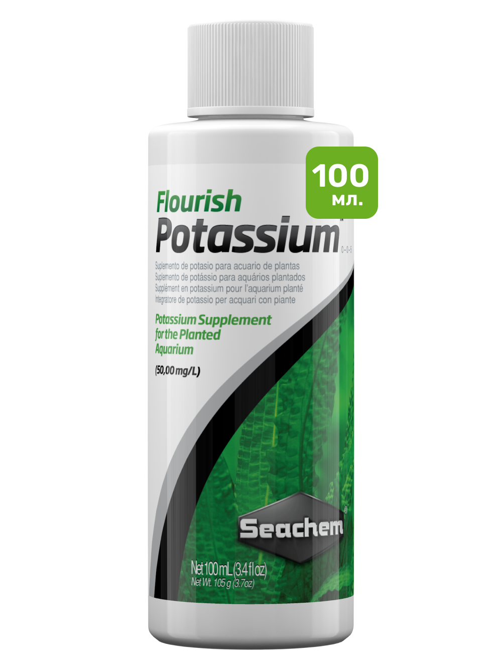 Добавка калия Seachem Flourish Potassium, 100мл, 5мл. на 125л.