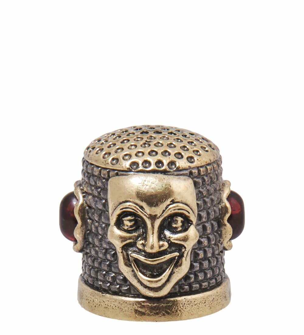 Наперсток 'Театр Маски' (латунь, янтарь)