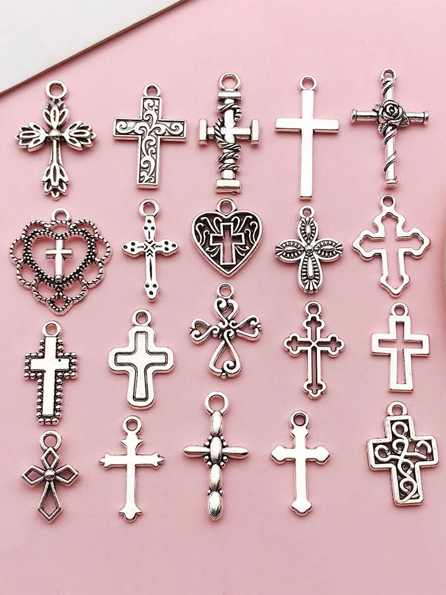 20 видов крестов из старинного серебра для создания handmade-бижутерии: ожерелий, браслетов, серёг и других украшений