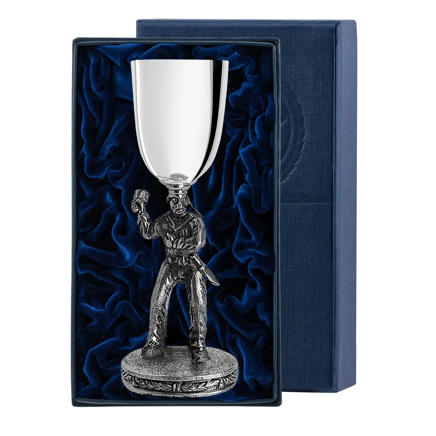 Подарочная рюмка для водки Отважный матрос (серебро)