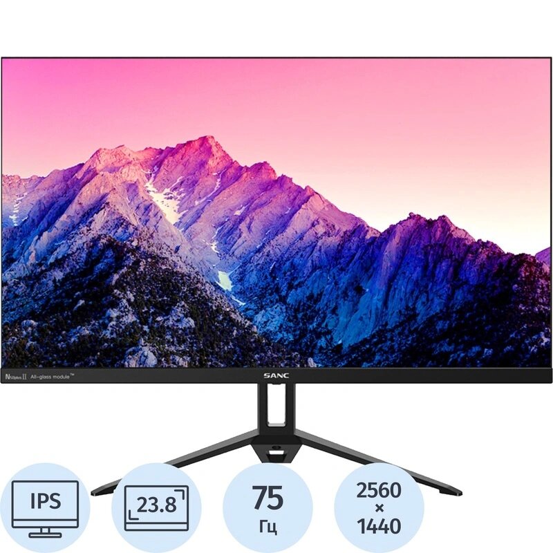 Монитор Sanc N50 Plus II (M2442QH) 24/IPS/2K/75Hz/300cd/1ms/DP/HDMI