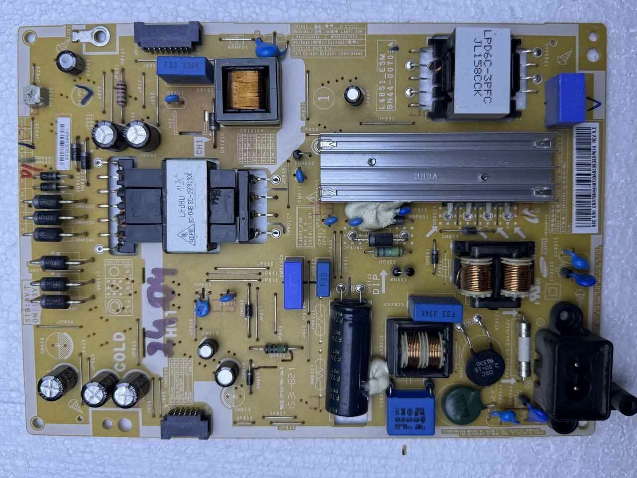 Блок питания PSU: BN44-00703A L48S1_ESM REV 1.5 для телевизора SAMSUNG UE40H5500AK