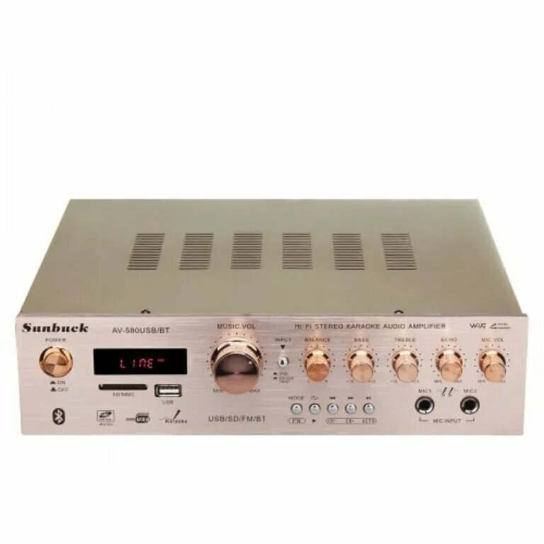 Пятиканальный усилитель AV-580USB/BT 200 Вт, золотистый