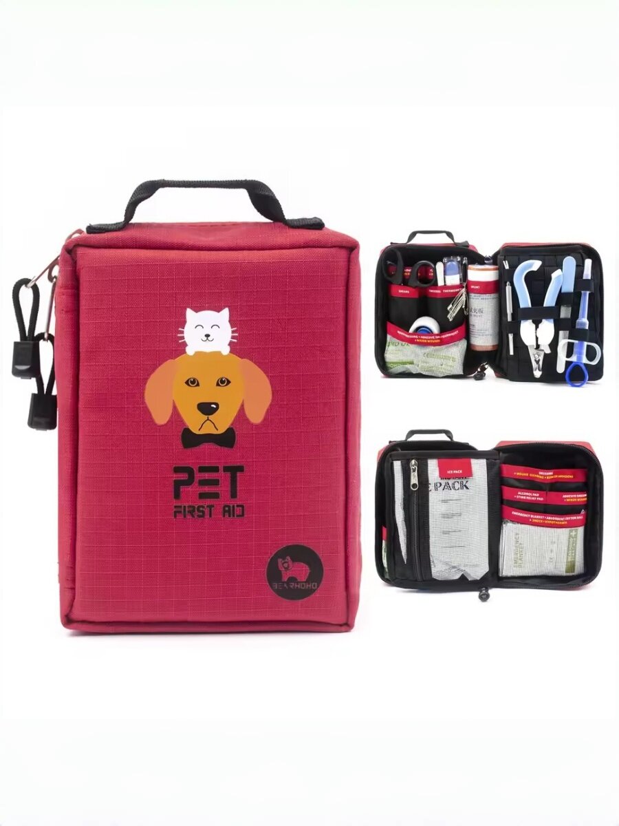 Мини-аптечка PC PET, для собак и кошек, 160 элемента, водонепроницаемая