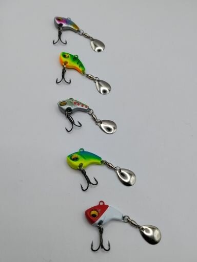 Тейл-спиннер LITTLE BOMB набор блесен 5шт, 10г, 55мм