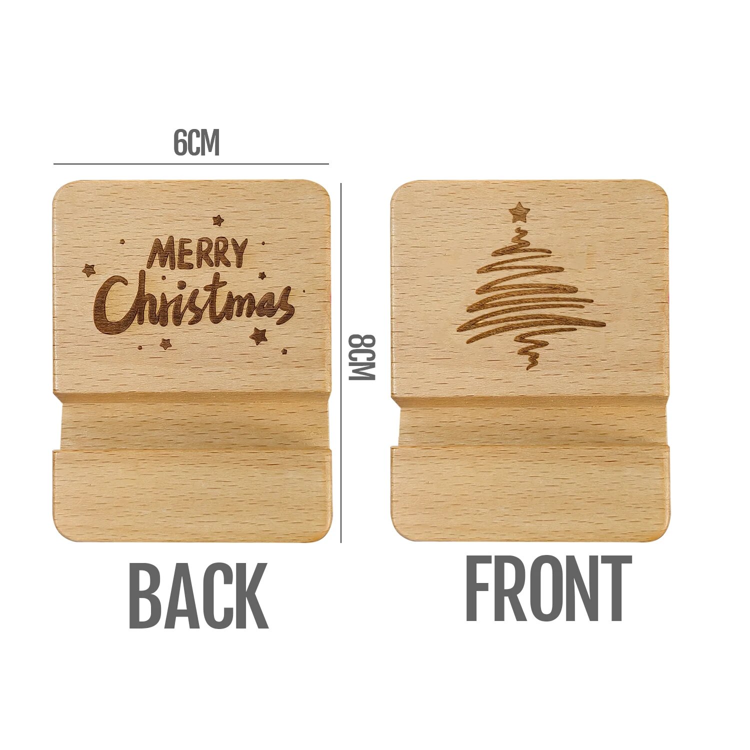 Веселого Рождества, универсальные портативные стойки из цельного дерева, настольная подставка, деревянный держатель для мобильных телефонов, планшетов, аксессуаров