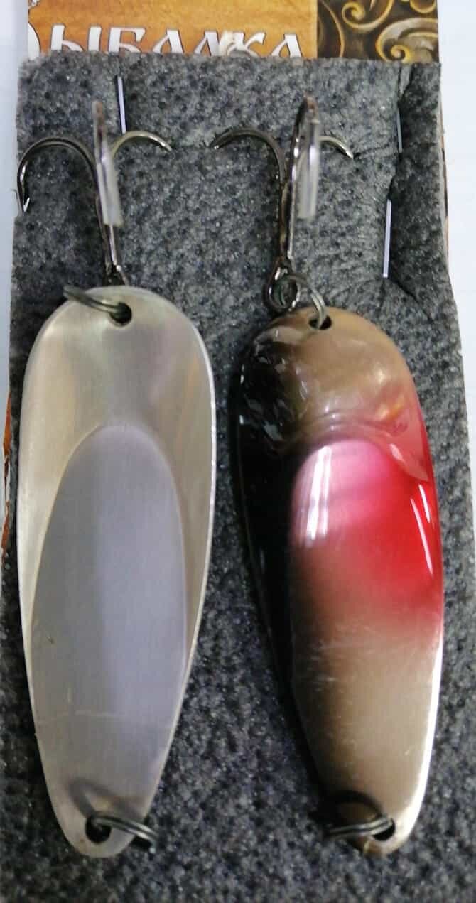 Блесна колеб. Русская Рыбалка Нэо 18 гСеребро Ч/С)