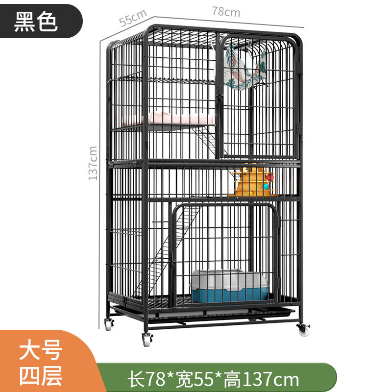 Клетка для кошек Вилла Трехуровневая Очень большая Свободное пространство Оптовая клетка для кошек Роскошный дом для кошек Убежище для кошек Лазалка для кошек Гнездо для кошек