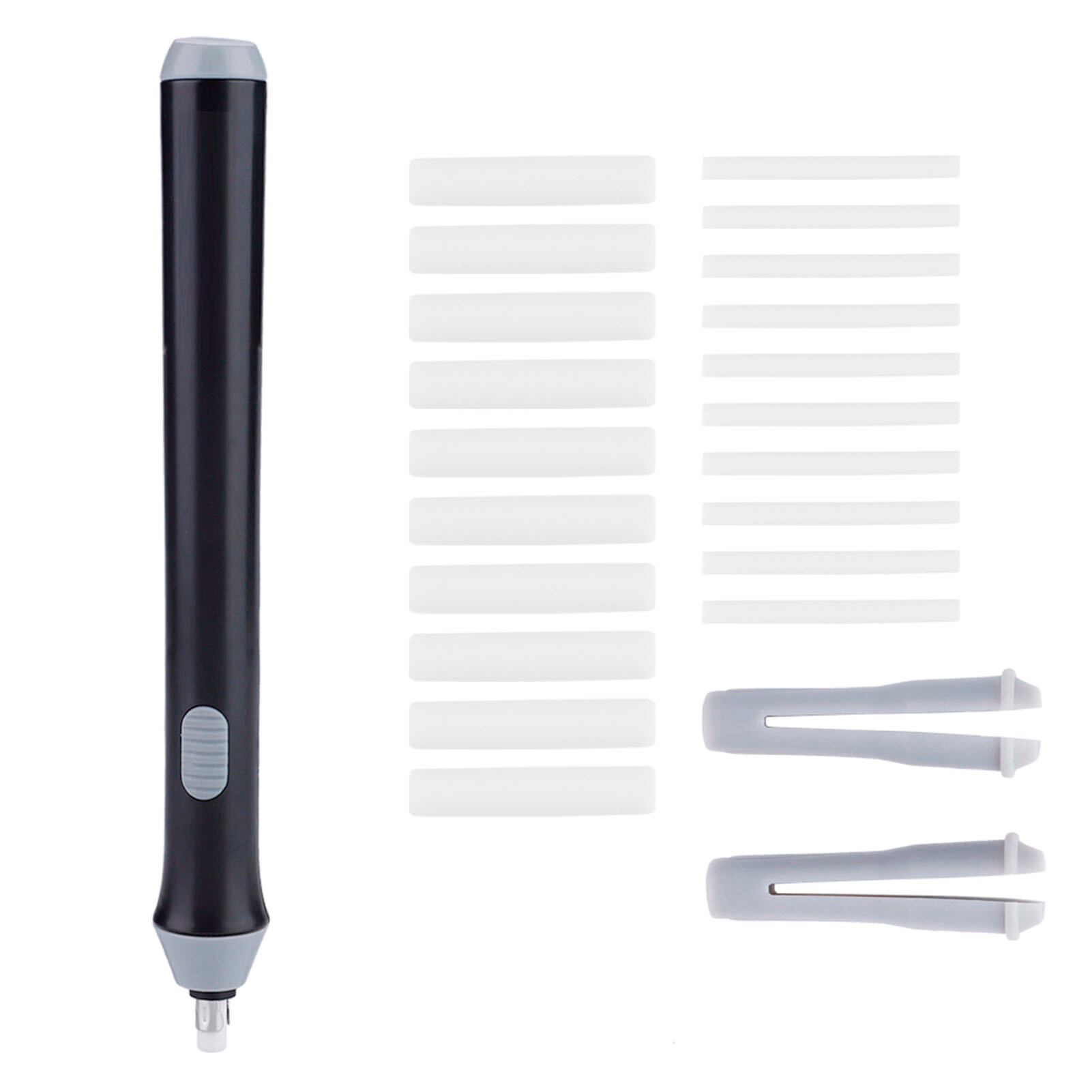 Tenwin Electric Battery Operated Automatic Pencil Eraser with 22 Refills (Black)