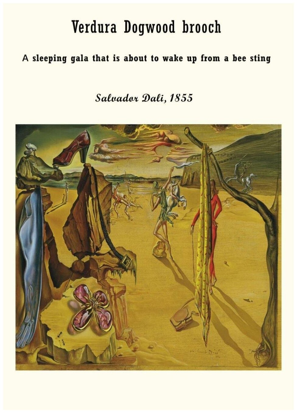 Постер / Плакат / Картина Сальвадор Дали - Брошь из кизила Вердура 50х70 см в подарочном тубусе