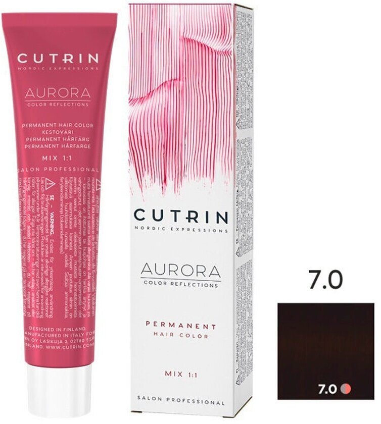 Крем-краска CUTRIN AURORA \7.0 Блондин, для волос, 60 мл