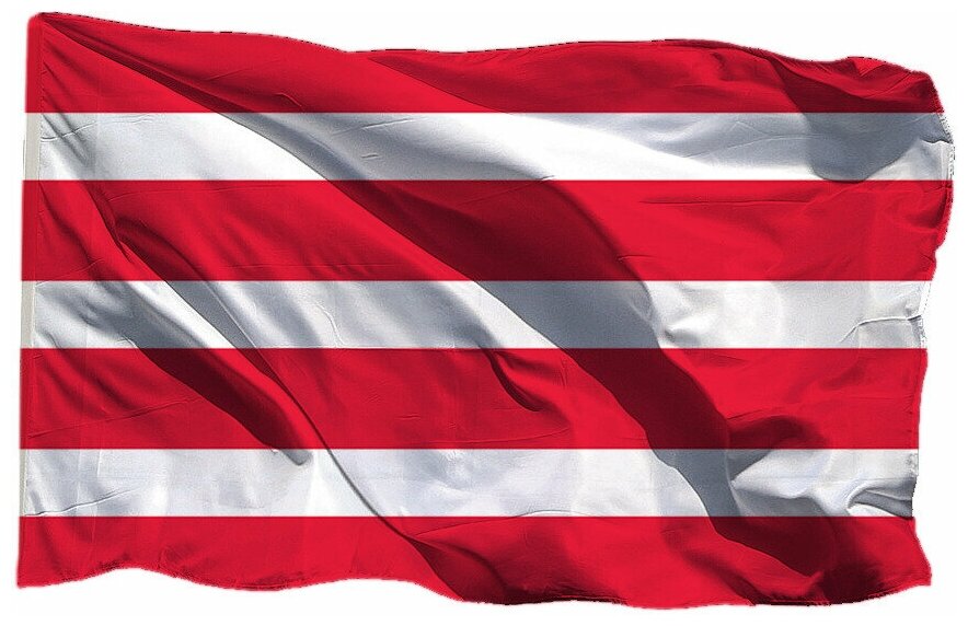 Флаг Керчи на шёлке, 90х135 см - для ручного древка