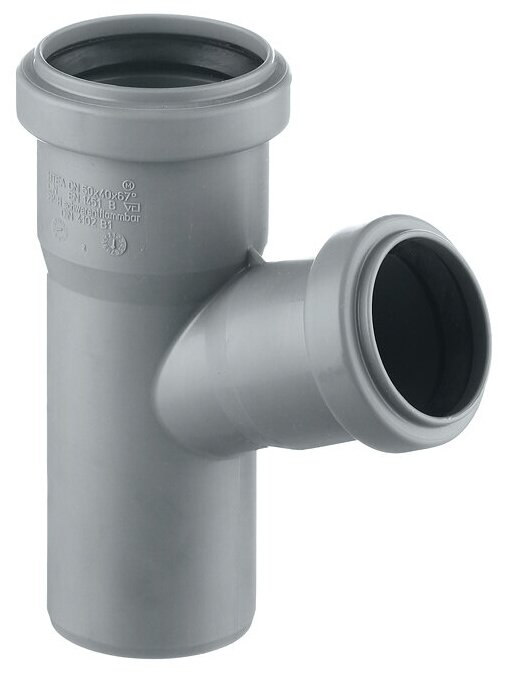 Тройник Ostendorf HTEA d50х40 мм 67° пластиковый для внутренней канализации (112310)