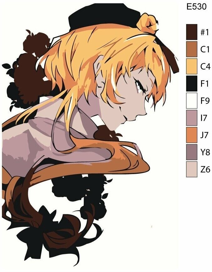 Детская Картина по номерам E530 "Аниме - великий из бродячих псов. Агата Кристи" 20х30