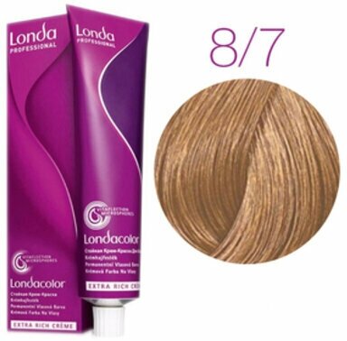Londa Color стойкая крем-краска, 8/7 светлый блонд коричневый, 60мл