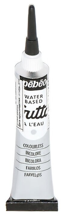 Краски и контуры по шелку PEBEO Контурная краска по шелку Gutta 20 мл 147-001 прозрачный (смываемый)