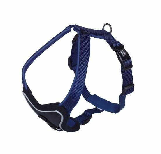 Nobby Шлейка для собак Classic Preno Comfort, грудь 60-75 см, ширина 30 мм, нейлон, синяя