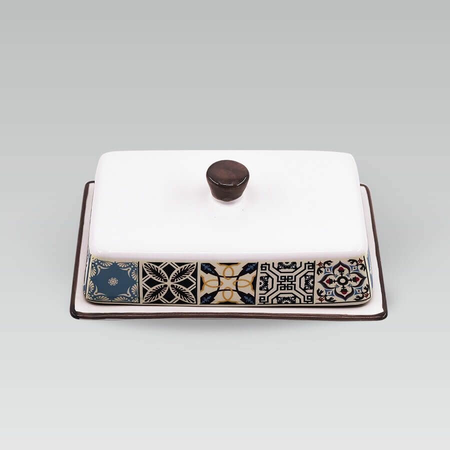 Маслёнка Maestro MR-20005-45 керамика "Holiday in Porto" 19х12,5х7,5 см