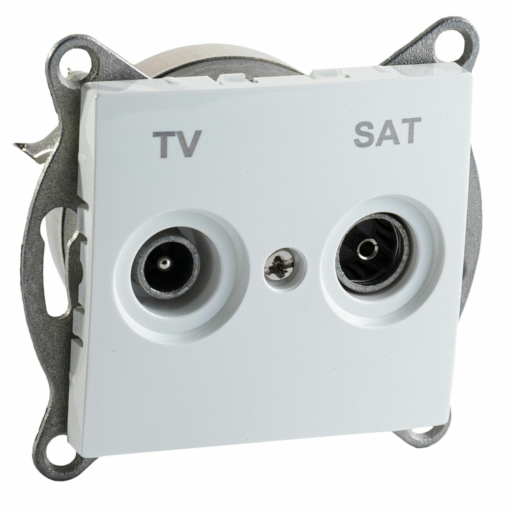 С10TS1-001 GUSI Bravo Розетка TV+ SAT, оконечная, скрытая установка, без рамки. Цвет белый.