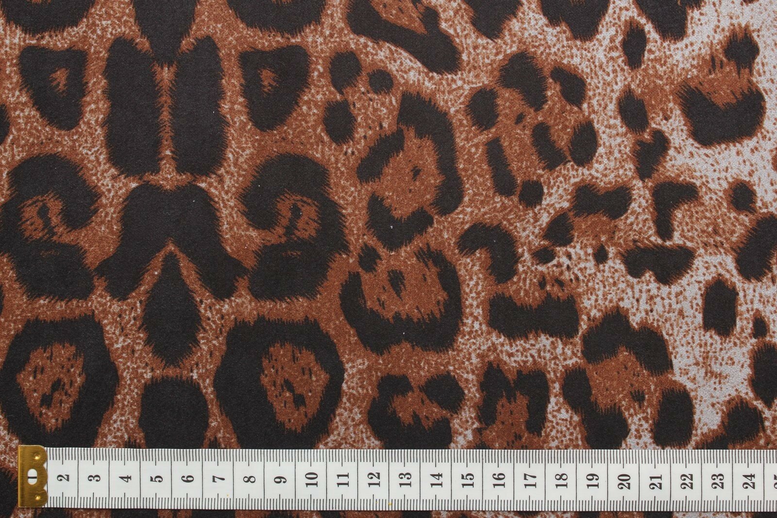 Ткань Неопрен стрейч дубль леопард на серой изнаночной стороне, 430 г/пм, ш146см, 0,5 м