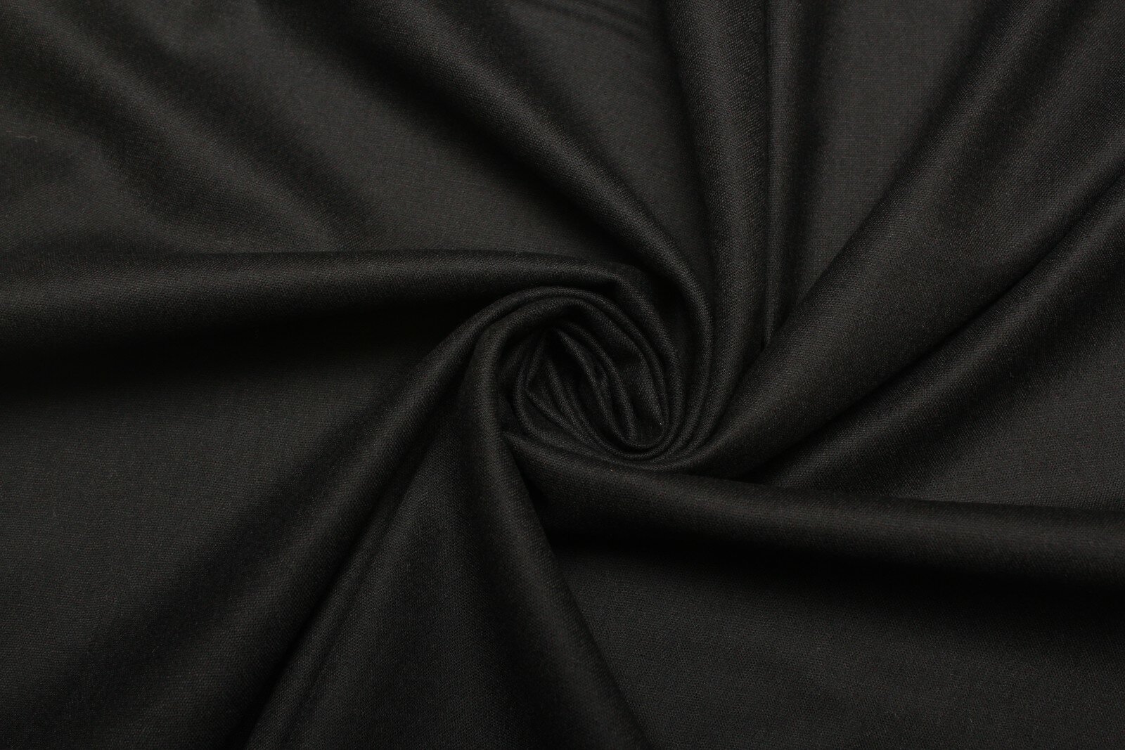 Ткань костюмная стрейч Canali чёрная, ш140см, 0,5 м