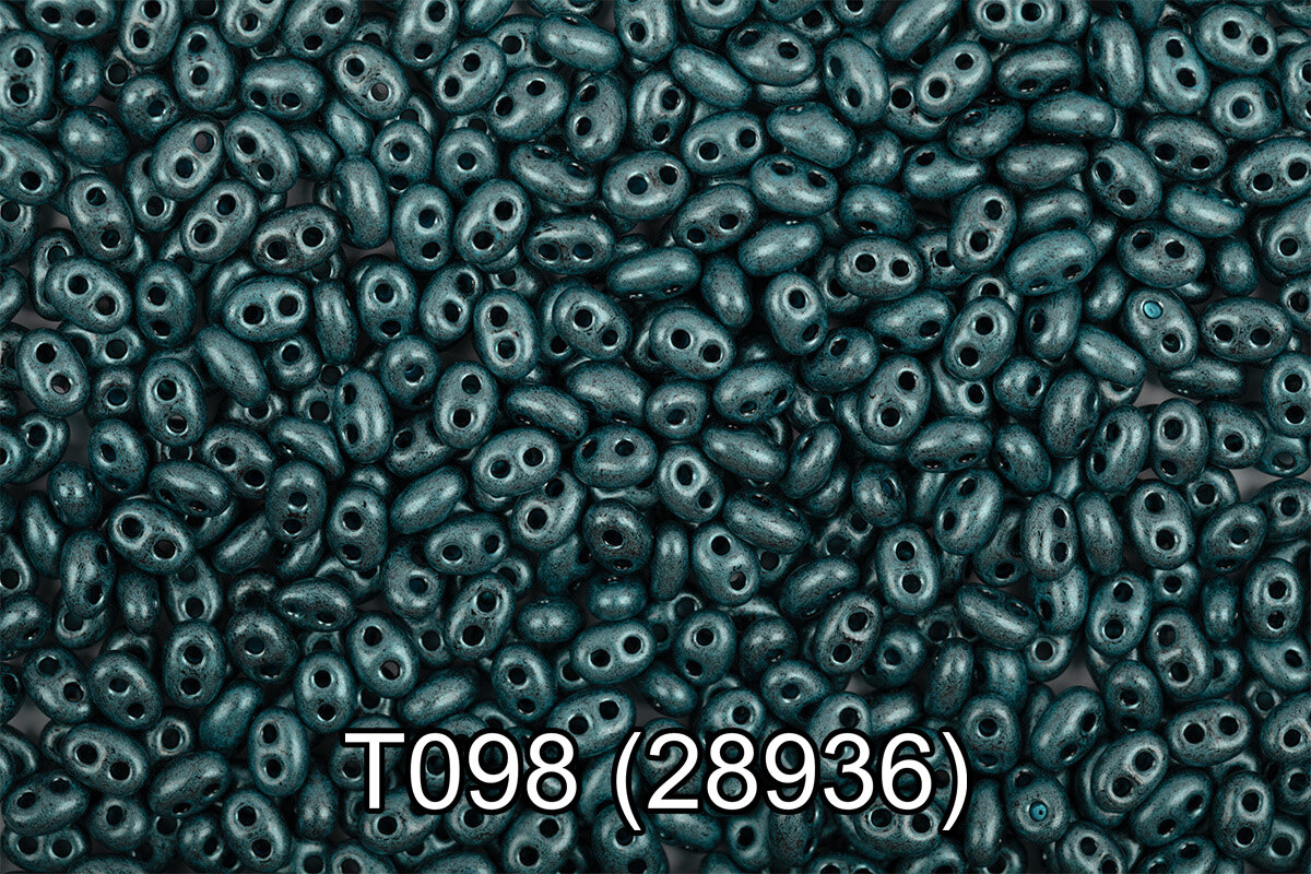 Бисер Чехия "GAMMA" TWIN 321-96001 2.5 x 5 мм 5 г T098 т. синий ( 28936 )