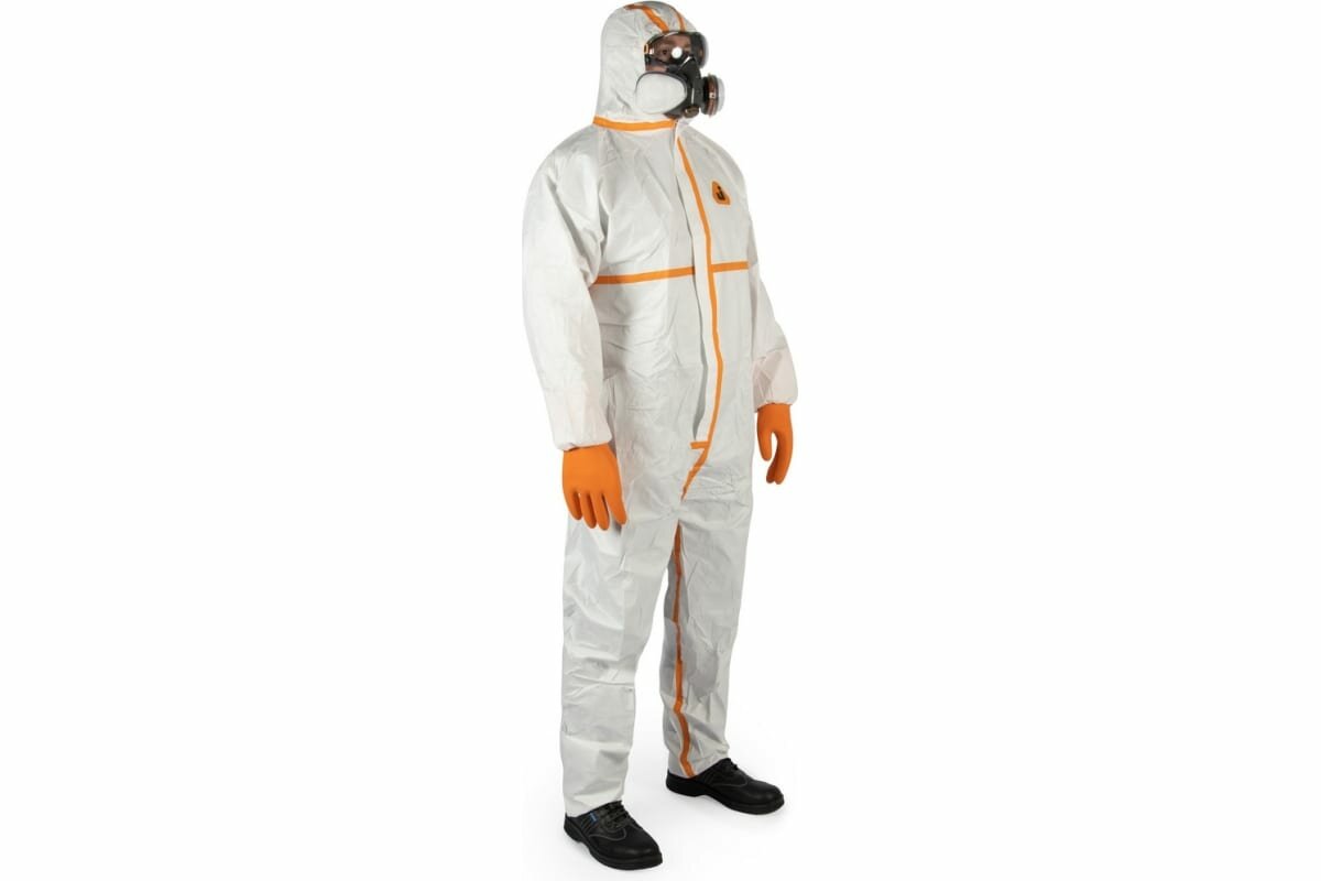 Jeta Safety Комбинезон химзащиты (4 тип), 65 г/м, с проклеенными швами, разм. XXXL/56-58 JPC-70-XXXL