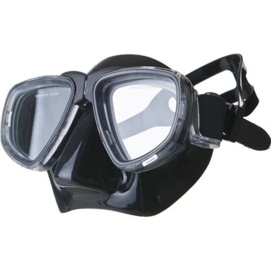 Маска Salvas Neptun Black, для плавания арт. CA515N2TNSTH, закален. стекло, силикон, размер: Senior, черный