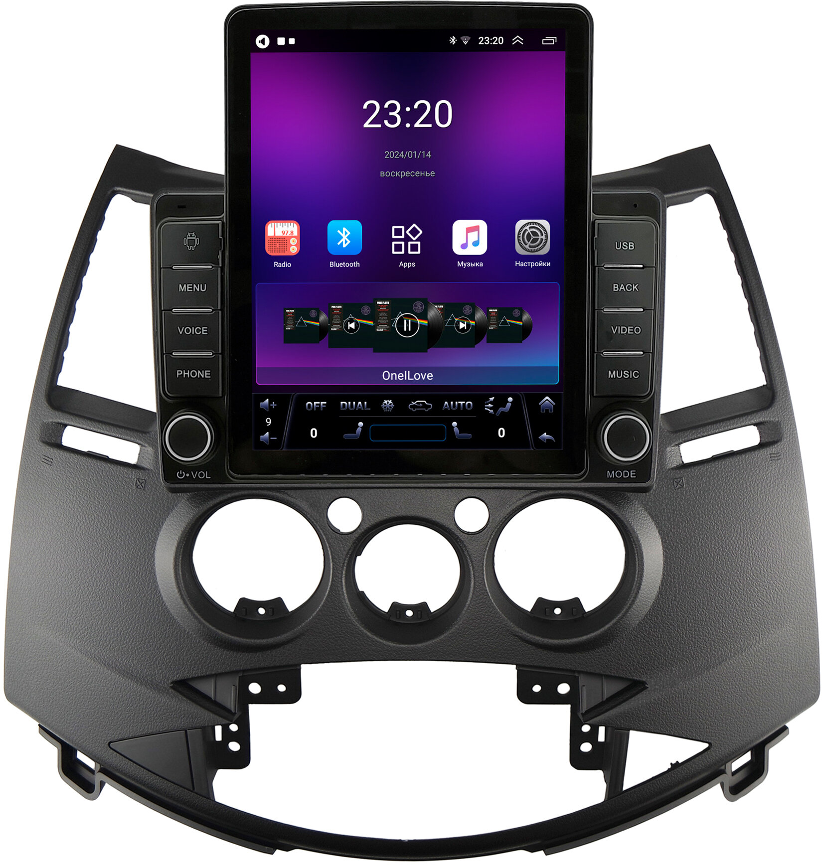 Штатная магнитола Canbox GTR095-9-086 для Mitsubishi Grandis 2003-2011 (тип 1) на Android 10 (QLed, 4/64, DSP, CarPlay)