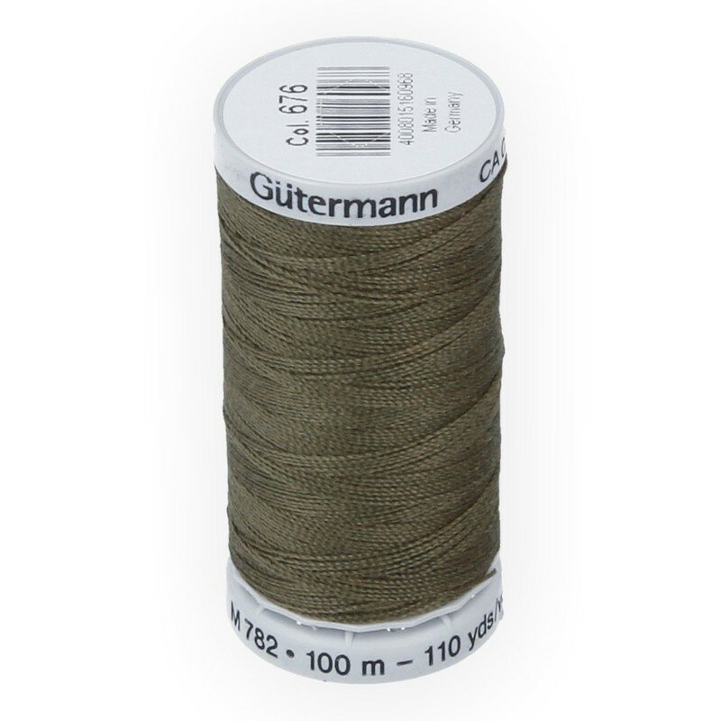 Нитки швейные "GUETERMANN" суперпрочные M 782 100 м 109.36 я №676 св. хаки