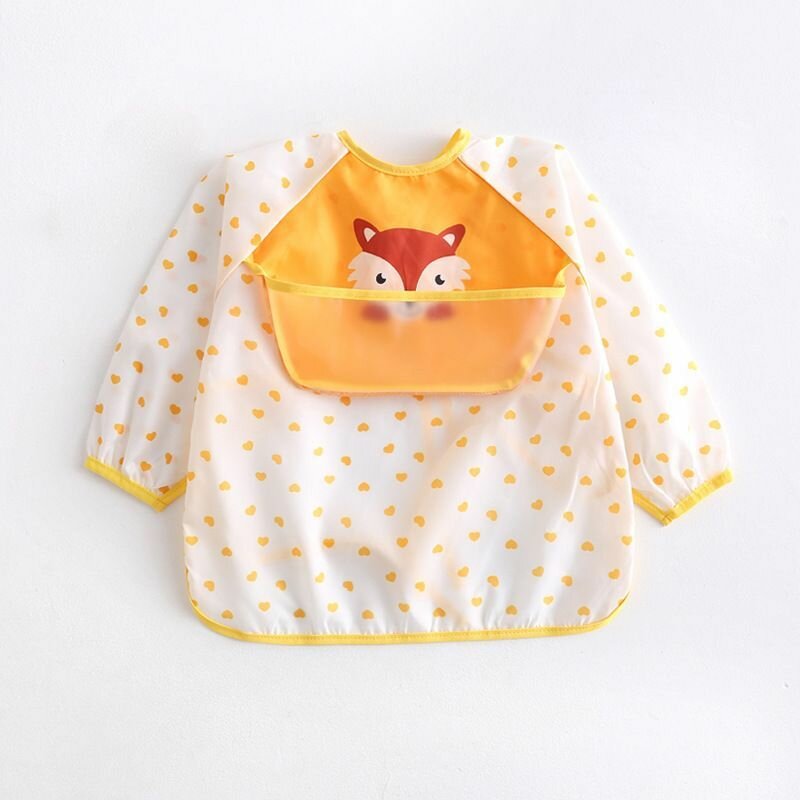 Фартук детский с рукавами непромокаемый для кормления и творчества