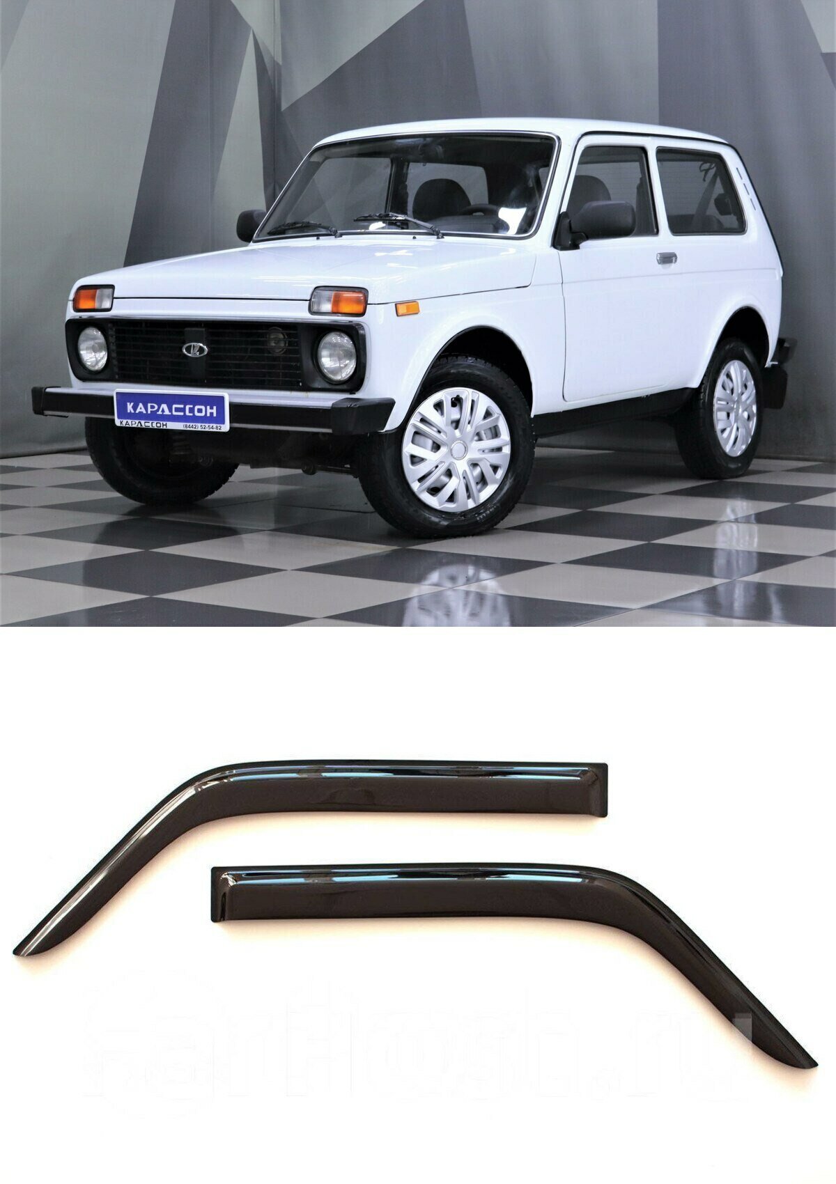 Дефлекторы боковых окон ВАЗ 2121 (белый)