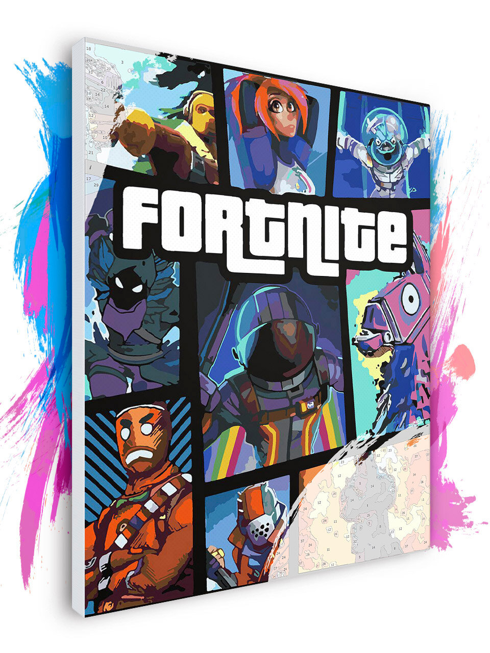 Картина по номерам на холсте Fortnite - GTA Style, 50 х 60 см
