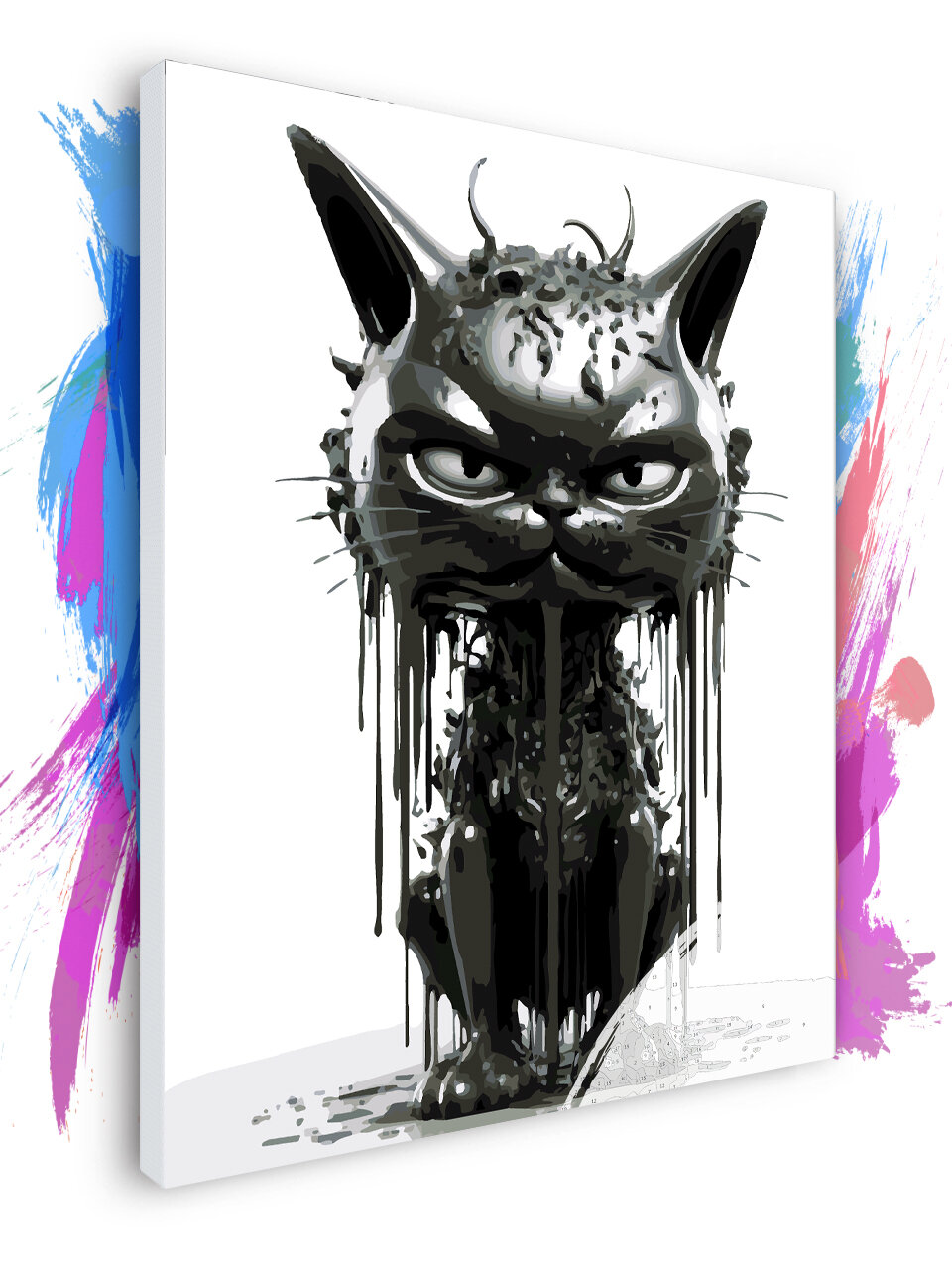 Картина по номерам на холсте Metal cat, 50 х 60 см