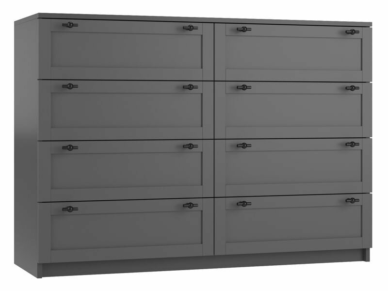 Комод с выдвижными ящиками " Берг 2" 120х85х40 Серый графит / Графит