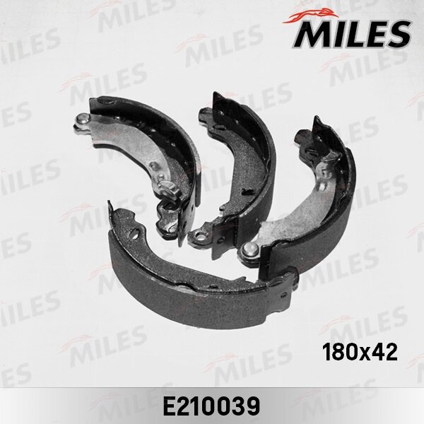 Колодки тормозные Renault Logan 04-15, Sandero 09- (-ABS) задние барабанные 180 x 40 Miles
