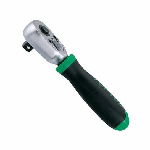Трещотка мини 1/4" 45 зубцов короткая для торцевых головок с рукояткой профессиональная CJDI0812 TOPTUL