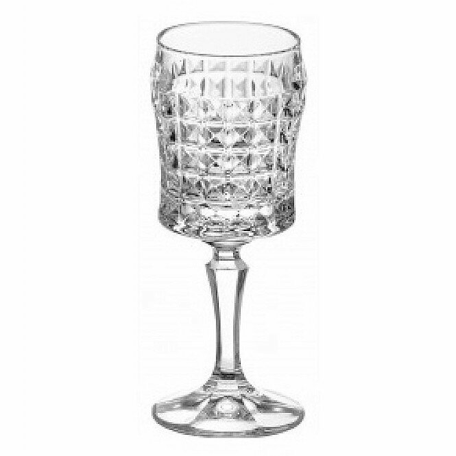 Набор бокалов для вина Crystalite Bohemia "Даймонд" 200 мл. / 6 шт, прозрачные