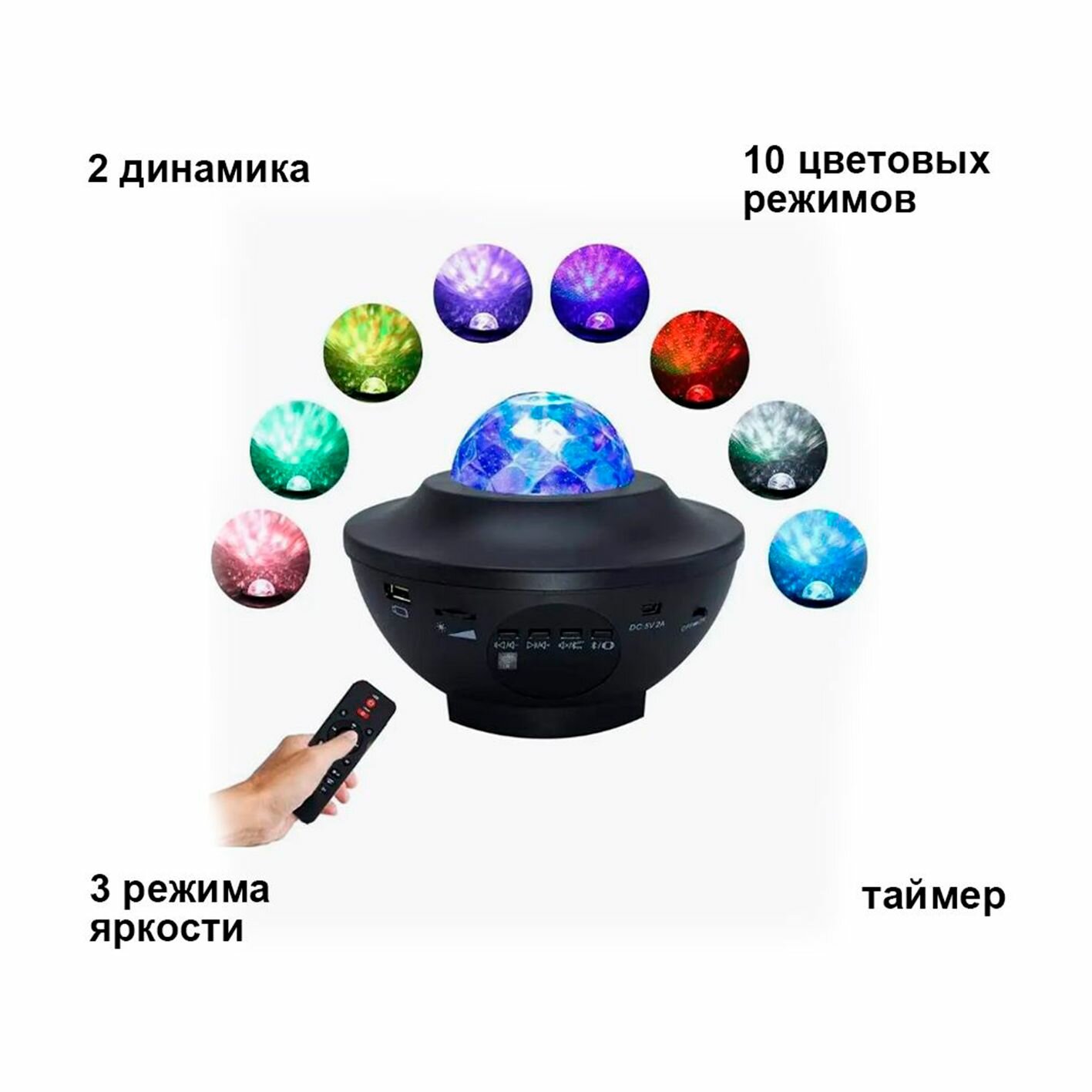 Ночник проектор звёздного неба с пультом