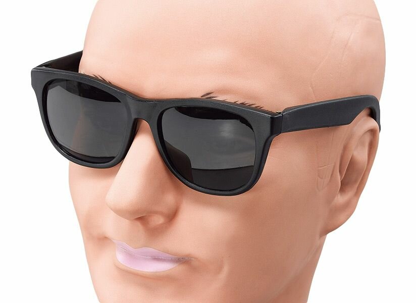 Карнавальные очки Bristol Novelty "Гангстер", мужские, металл/пластик, длина оправы 14 см