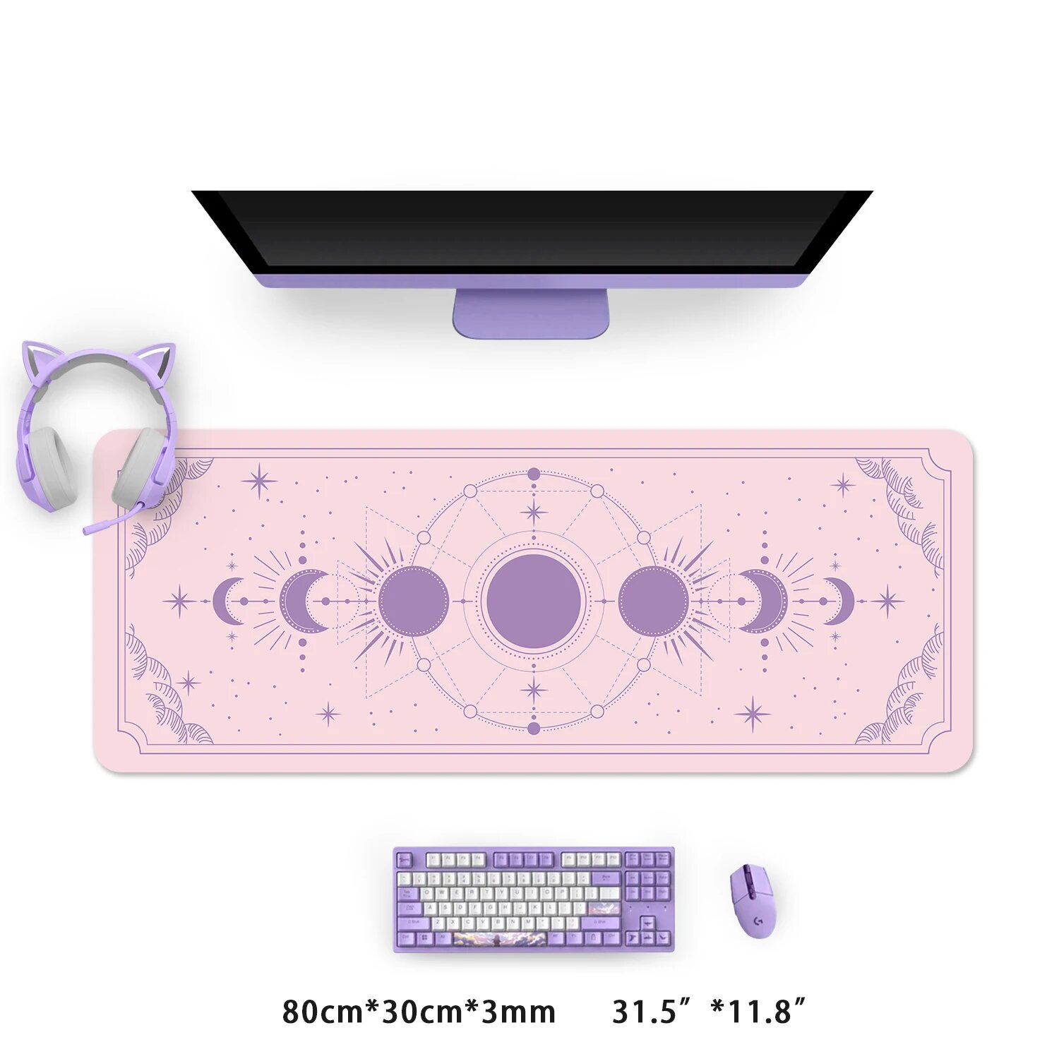 Игровой коврик для мыши Celestia XXL 80x30см розовый