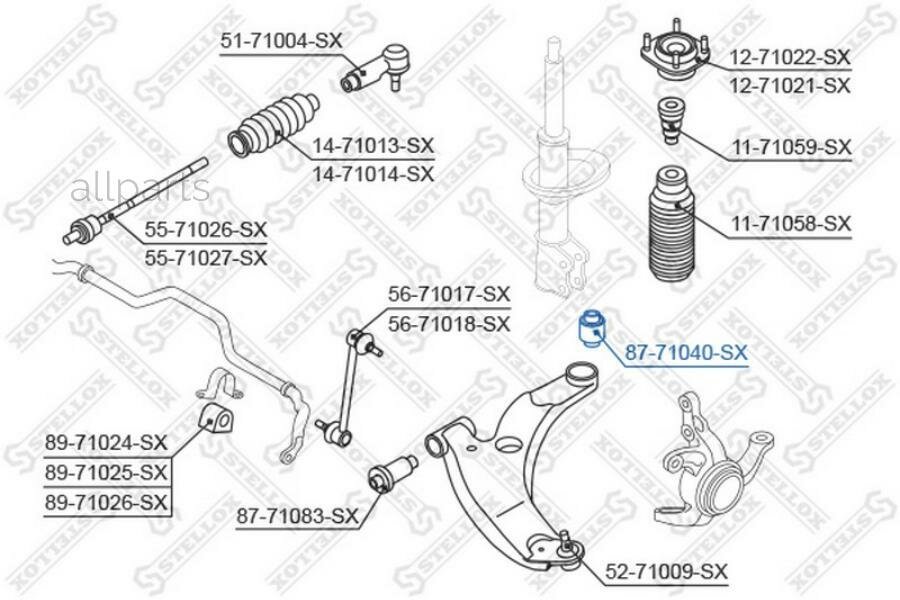 STELLOX 8771040SX сайлентблок рычага зад!\ Mazda 323 BJ 98>