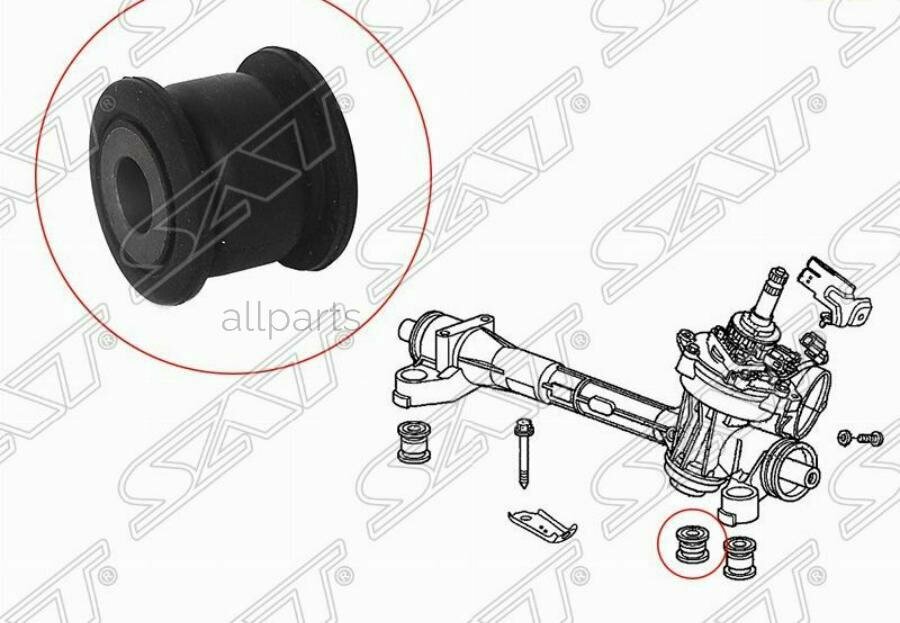 SAT ST-53686-TF0-003 Сайлентблок рулевой рейки Honda Fit 07-13 / Insight 08-14