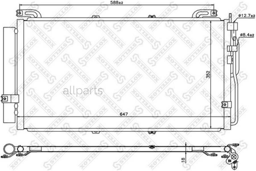 STELLOX 10-45103-SX Радиатор кондиционера
