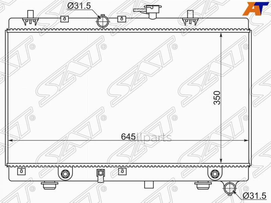 SAT SG-KI0004-1 Радиатор Kia Rio 00-05