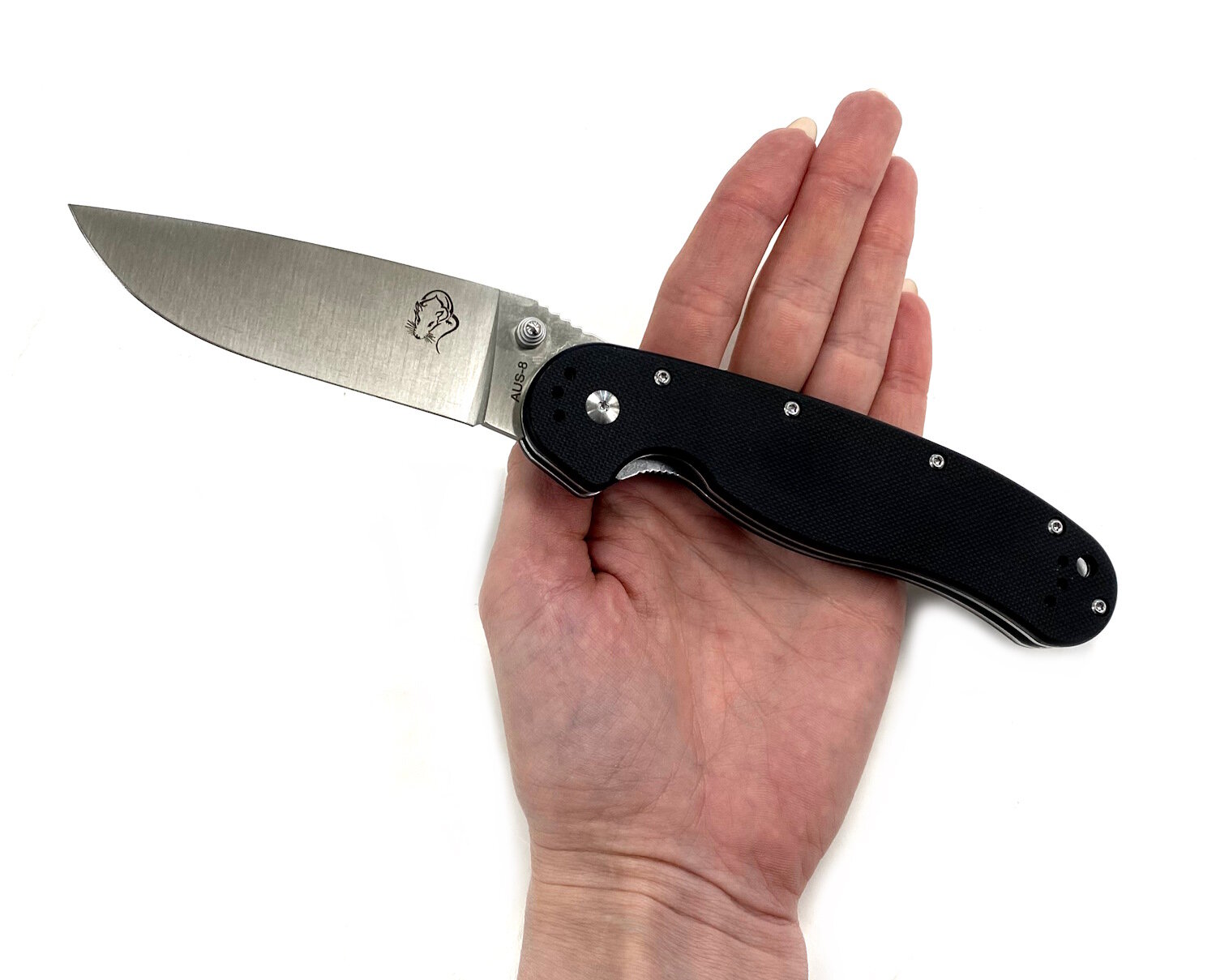 Складной нож Крыса, сталь AUS8, рукоять G10