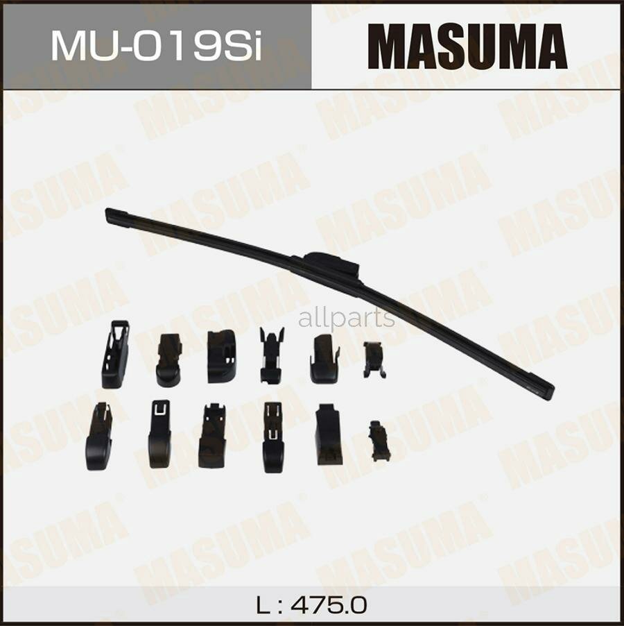MASUMA MU019SI дворник силиконовый MASUMA 19 крюк 475ММ 11050